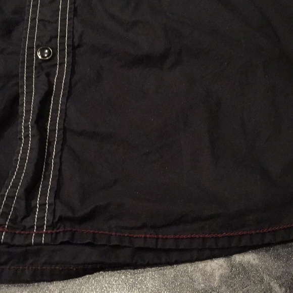 Arizona Jean Company | Shirts | Arizona Blackwhite Stitch Ss Button Up Shirt | Poshmark